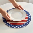 250th Anniversary Decorations Round Placemats - Red White Blue Circle ...