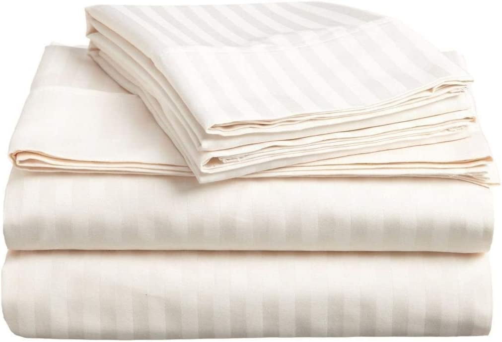 True Luxury Pure Heavy Rich Pima Cotton 4-Piece Bed Sheets Set Emperor ...