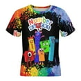 Boys Girls Number Cartoon Show Block T-Shirts 3D Graphic Shirts Kids ...