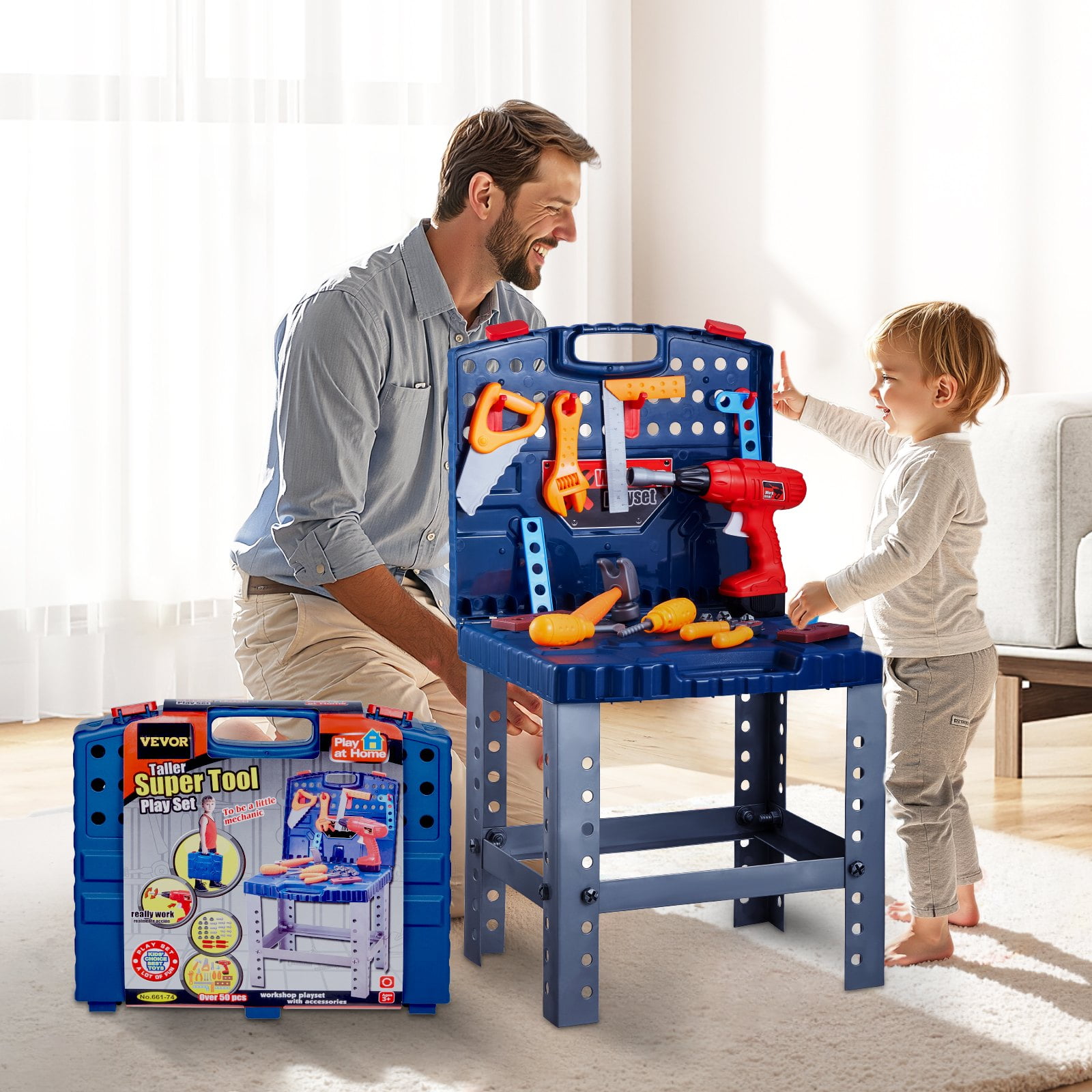 Click here for Staway Kids Workbench 56 Pcs Tool Set With Realist... prices