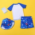 Boys Swimwear Three Piece Set Long and Short Sleeve Cartoon Cute ...