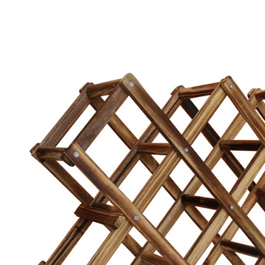 Dalazy Solid Wood Wine Rack folding wine display stand Folding Bottle ...