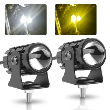 KIKIAN Motorcycle Mini Driving lights Headlights Universal two-color ...