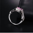 2Ct Emerald Cut Simulated Pink Sapphire Engagement Ring 14K White Gold ...