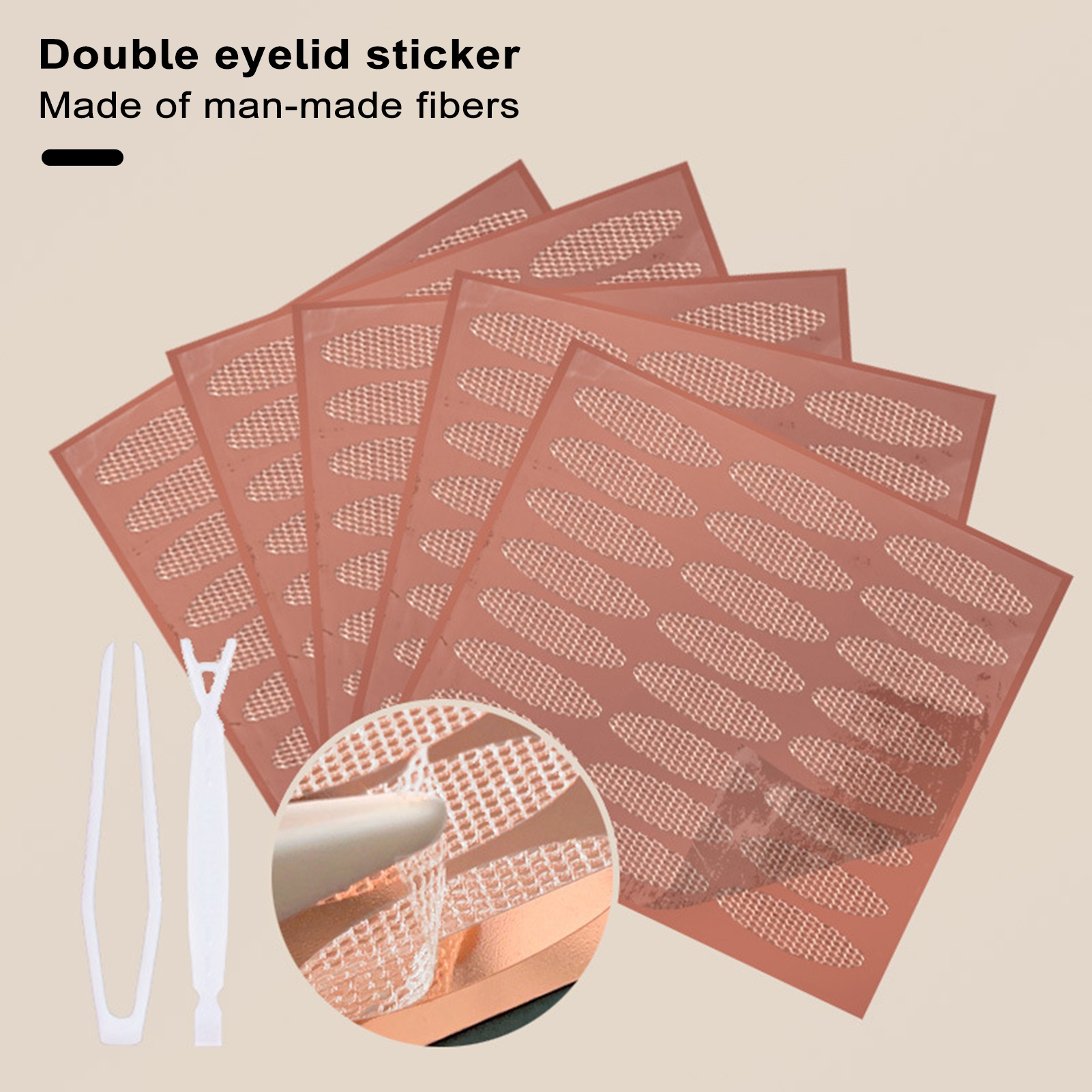 Fusipu Double Eyelid Stickers Man-made Fiber Double Eyelid Enhancer ...