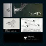 Wingits Grab Bar With Concealed Mount Flange Covers, 24 In. X 1-1/4 In., Bright Diamond Knurled ...