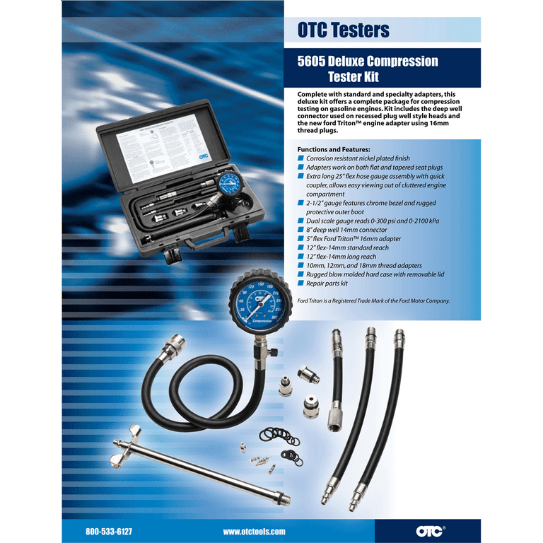 Otc 5605 deluxe compression tester kit store