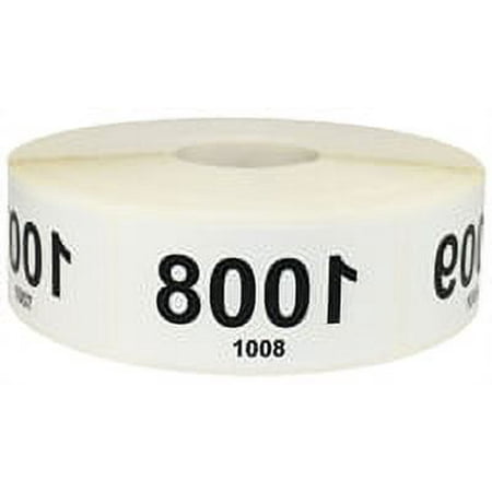 1001-2000 Black Consecutive Reverse Mirrored Number Stickers for Live ...