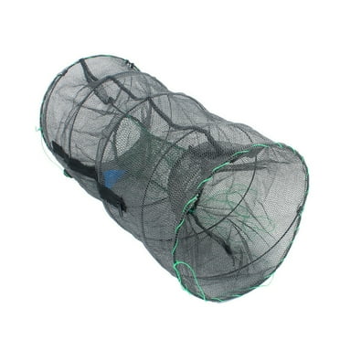 Drasry Fishing Crab Trap 2Pcs Portable Crawfish Bait Cage Foldable Shrimp Cast Net 23.6 x 11.8in ...