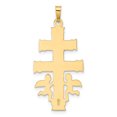 Finest Gold 14K Two-Tone Cara Vaca Crucifix Pendant - Walmart.com