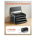 Metal Tool Box 8.6-inch, Portable 3 Drawer Tool Organizer, Steel ...