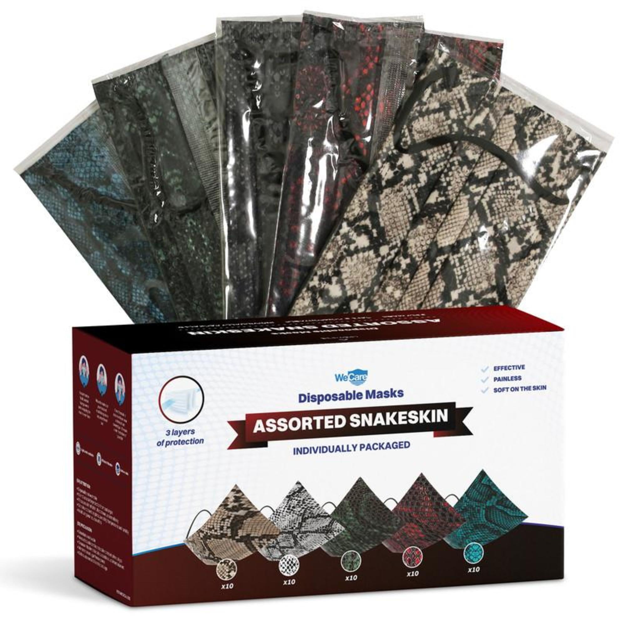 Disposable Face Masks 3-Ply Individually Wrapped , 50ct - Assorted ...