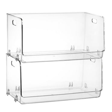 Sorbus Stackable Clear Acrylic Storage Bins, Open Front Organizers for ...