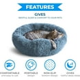 Cat Beds for Indoor Cats, Orthopedic Soft Fluffy Round Calming Pet Bed ...