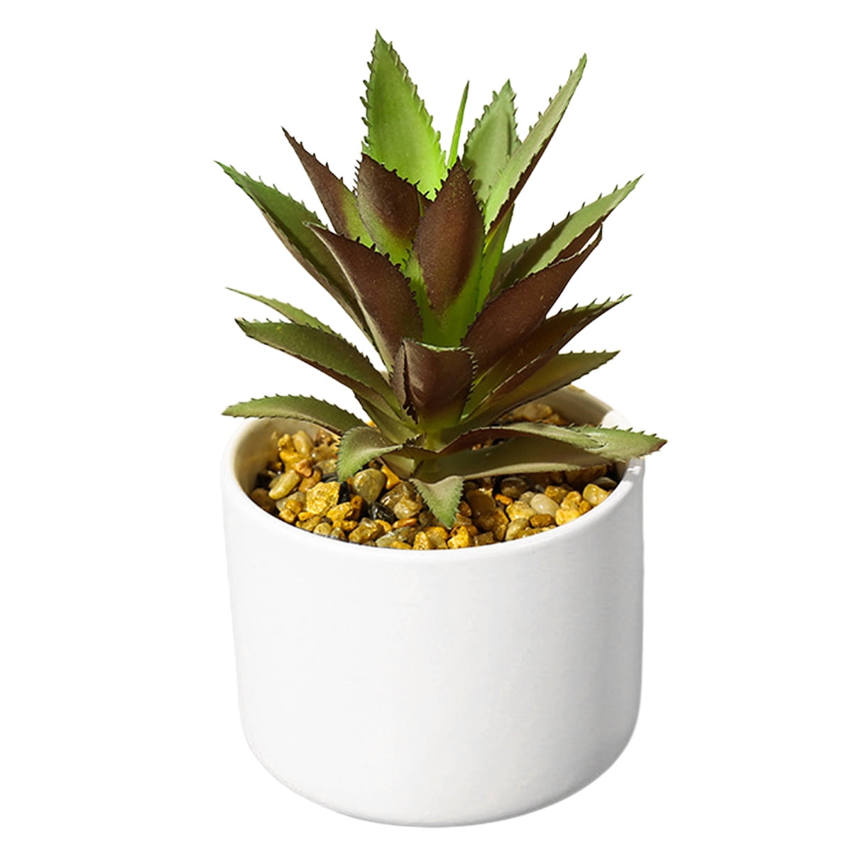Artificial plants, large cylindrical ceramic flower pots, artificial ...