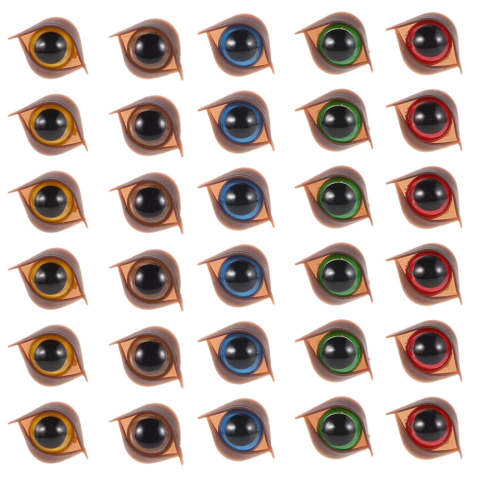 Operageca 50pcs Safety Eyes Crochet Animals Eyes Plastic Eyes Craft Eyes Diy Stuffed Animals Eyes Doll Eyes For Crafts And Plush Toys (Double Eyelid E