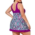 Summer Mae Plus Size Women's Floral Swimdress with Shorts, One-Piece ...