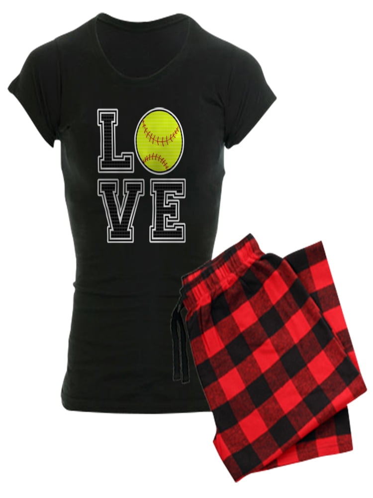 CafePress - CafePress - Love Softball - Women's Dark Pajamas - Walmart ...