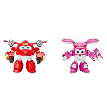 Super Wings - 3" Articulated 2-Pack Jett & Dizzy Airplane Toys Vehicle ...