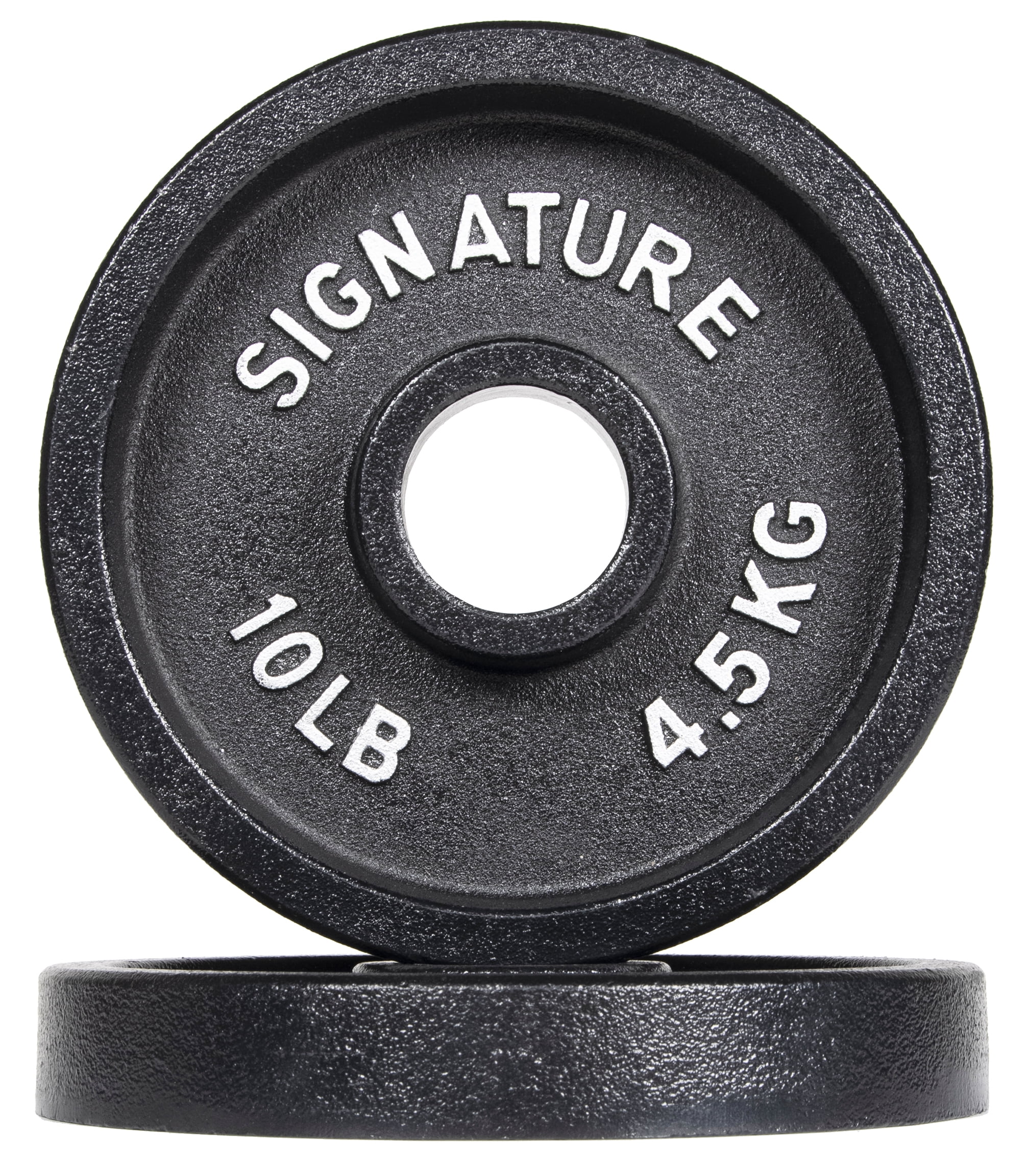 Signature Fitness Deep Dish 2 In. Olympic Cast Iron Weight Plates with ...
