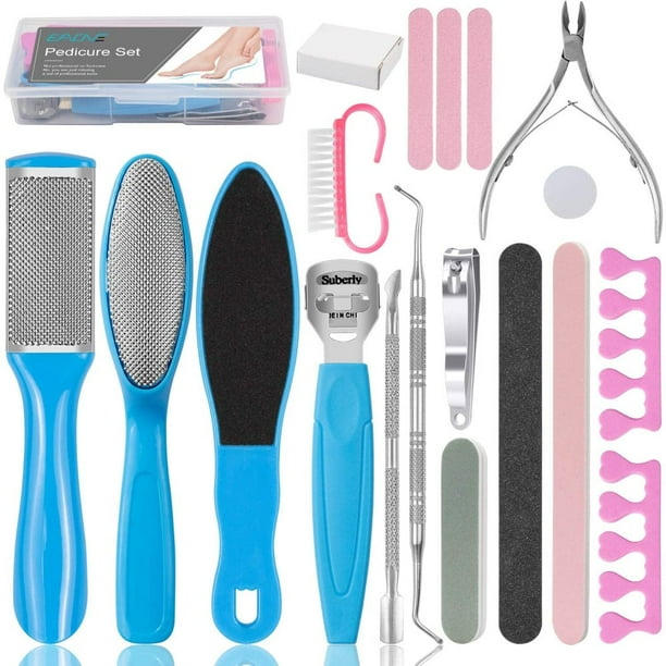 Professional Pedicure Tools Set 20 In 1 Foot Care Kit Stainless Steel