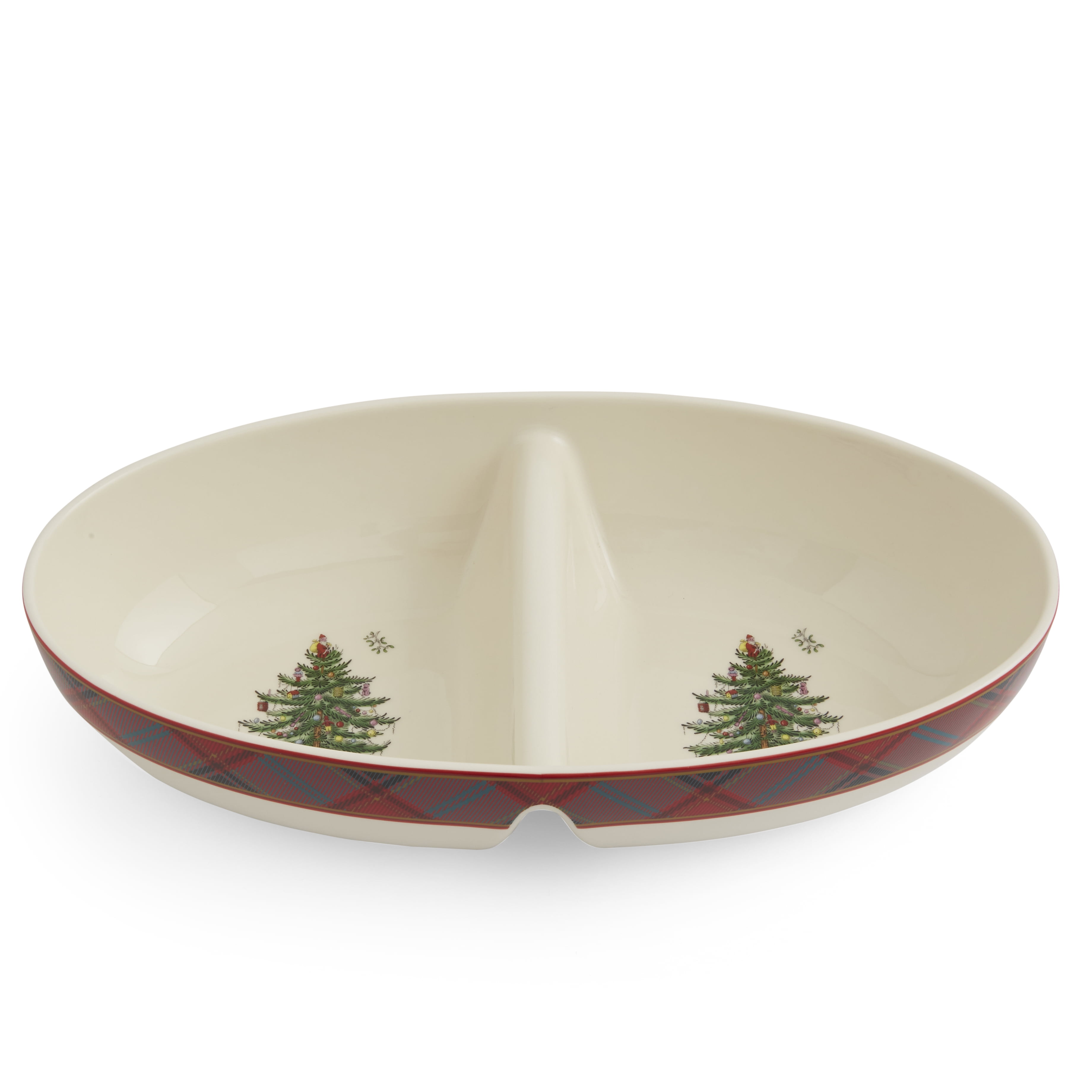 Spode Christmas Tree Tartan Oval Divided Server - Walmart.com