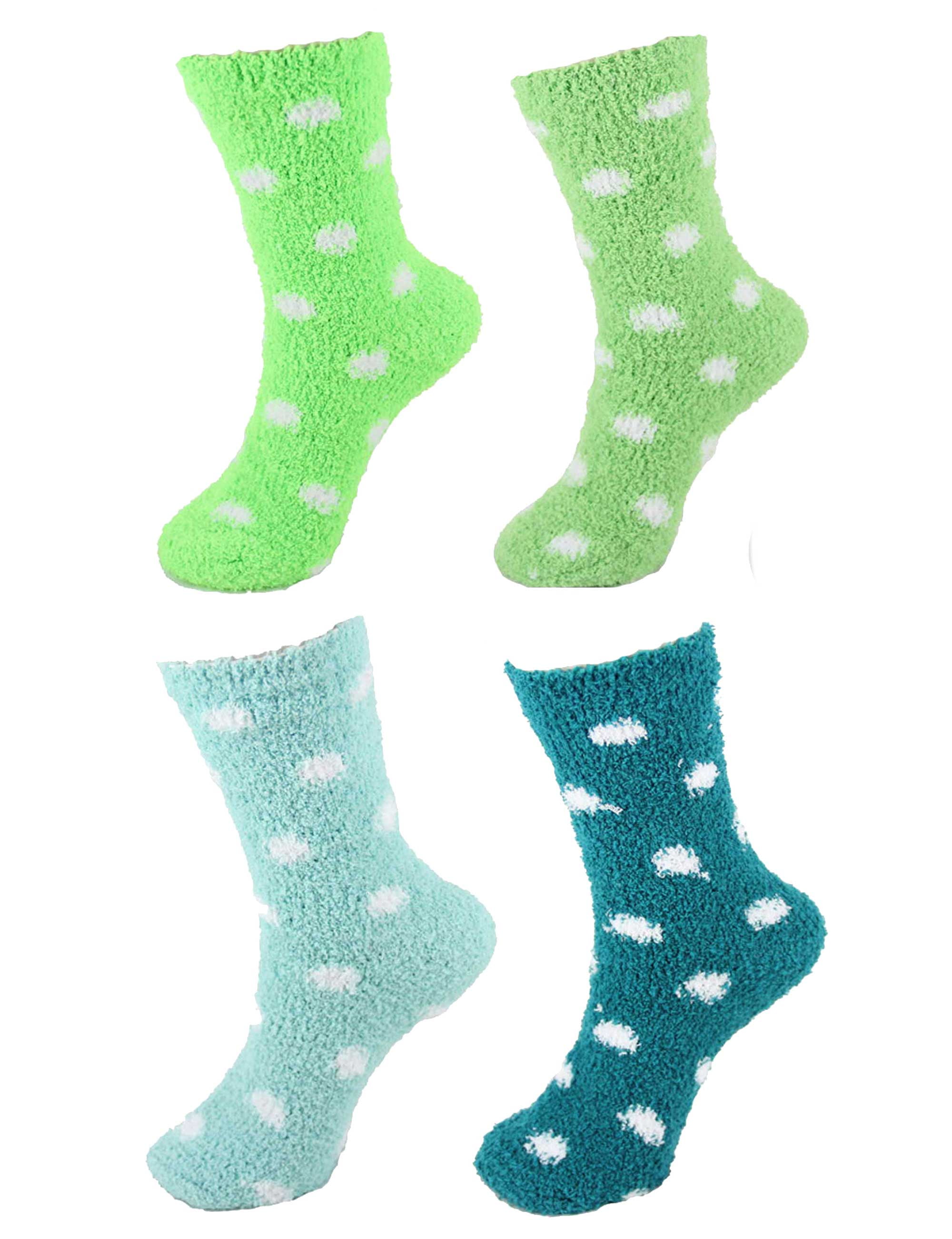 Women's Super Soft Warm Comfy Fuzzy Fluffy Plush Cozy Cute Polka Dots ...