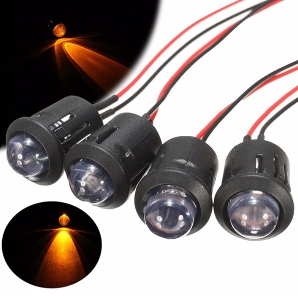 Ledander 30pcs 12V 10mm Pre-Wired Constant Led Ultra Bright Water Clear ...