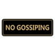 Signs ByLITA Standard No Gossiping Sign (Black Gold) - Medium - Walmart.com