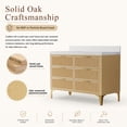 ANGELES HOME 48" Modern Solid Oak Bathroom Vanity with Calacatta Quartz ...