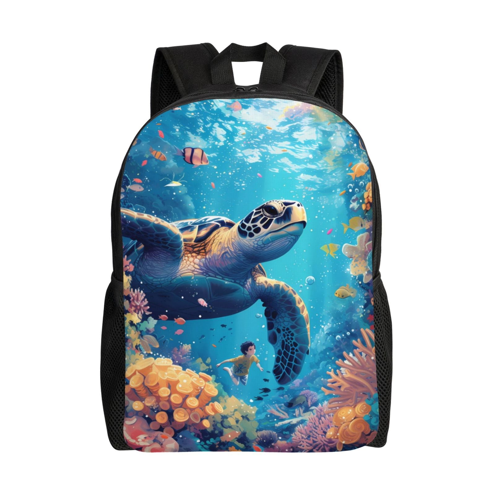 Easygdp Colorful Underwater Plant Turtle Mochila Versátil y Elegante ...