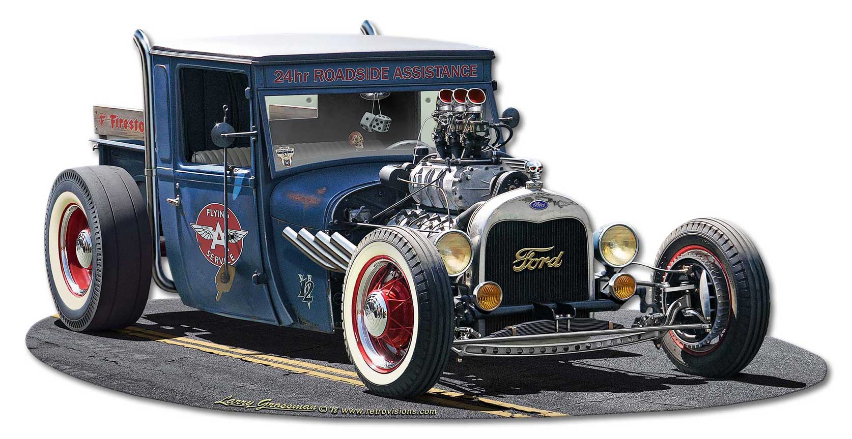 1929 Rat Rod Service Cutout Vintage Sign “Made in the USA with heavy ...