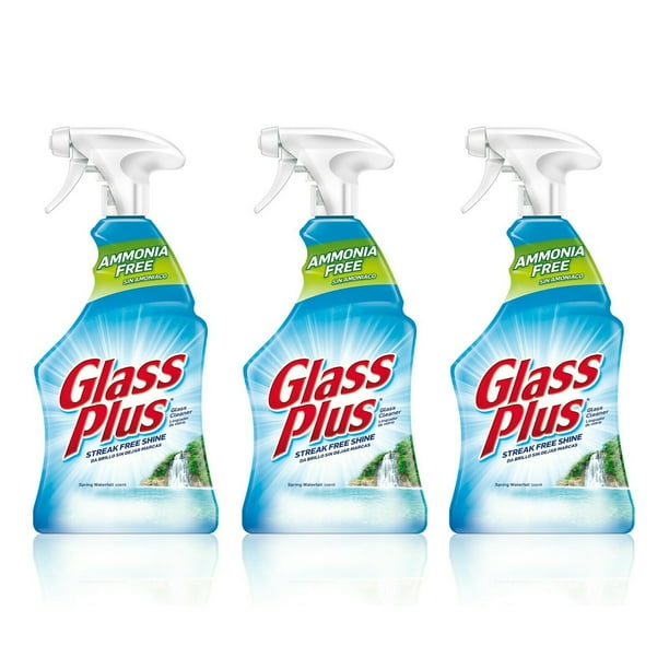 Glass Plus Glass Cleaner, Multi-Surface Glass Cleaner 32 oz (Pack of 3 ...