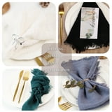 SUNTQ Handmade Cotton Napkins with Fringe 12 pack，Bulk Dinner Napkins ...