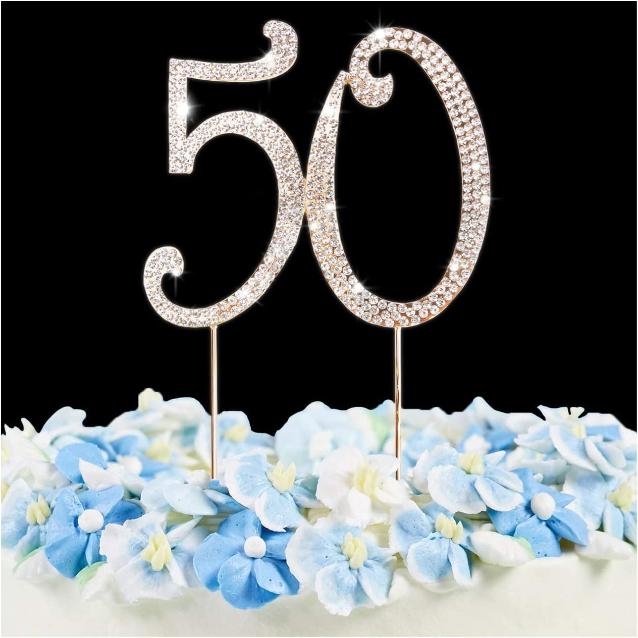 Click here for Oruyrop 50 Cake Topper Premium Bling Rhinestone Di... prices