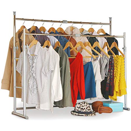 Iris Ohyama Hanger Rack Closet Width 75 ~ 130cm Load Capacity 30kg OSH-Y27 Pipe Hanger | Walmart ...