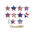 Cinvoph 4th of July Wooden Decoration 10pcs Hanging Ornament ...