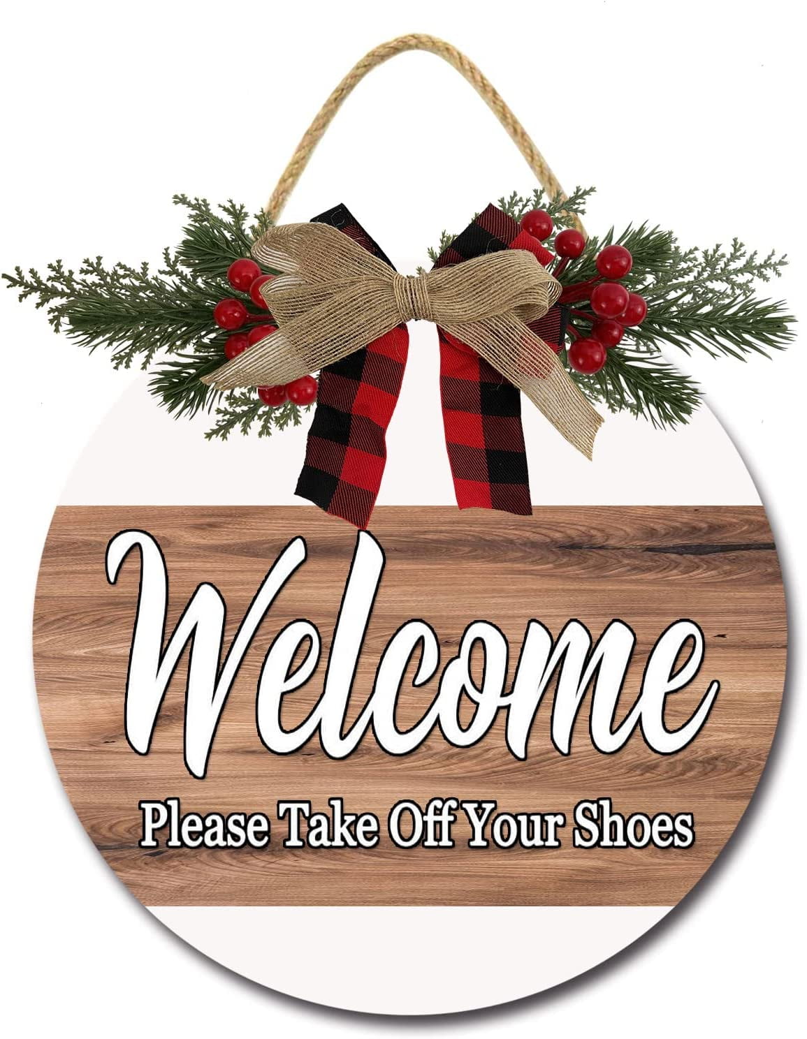 Eveokoki 11" Welcome Remove Your Shoes Sign- Take Off Your Shoes Door ...