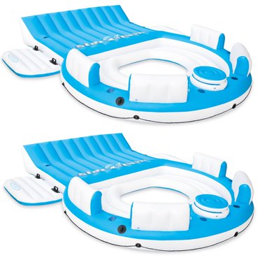 Costway Canopy Inflatable Pool Float Lounge Swimming Raft - Walmart.com