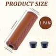 1 Pair Imitation Leather Handlebar Covers for Bicycle Column Camel 121 ...
