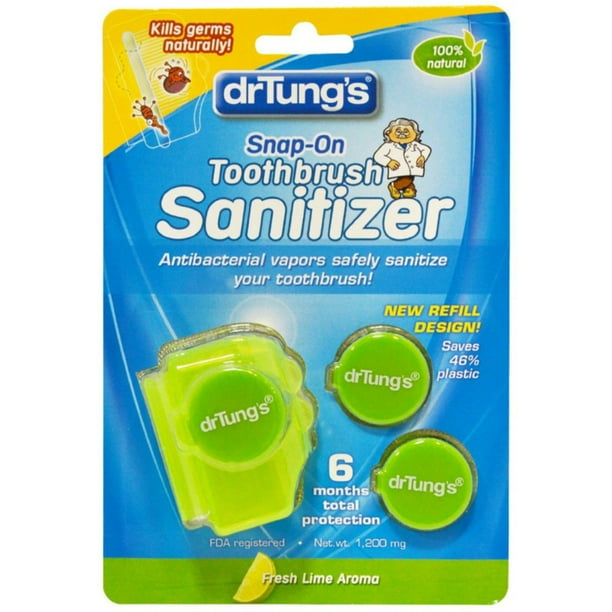Dr. Tung's Snap-On Toothbrush Sanitizer 2 ea (Pack of 3) - Walmart.com
