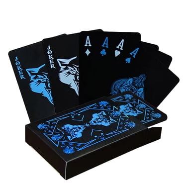 Easy Shuffling Plastic Waterproof Playing Cards,Cool Black Dragon Poker ...
