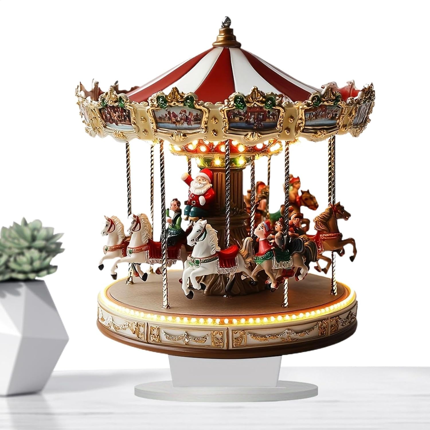 Click here for Nobrand Christmas Village Carousel - 2d Traditiona... prices