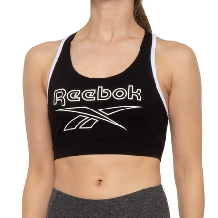 Reebok Women's Wireless Racerback Sports Bra - Medium Impact Athletic ...