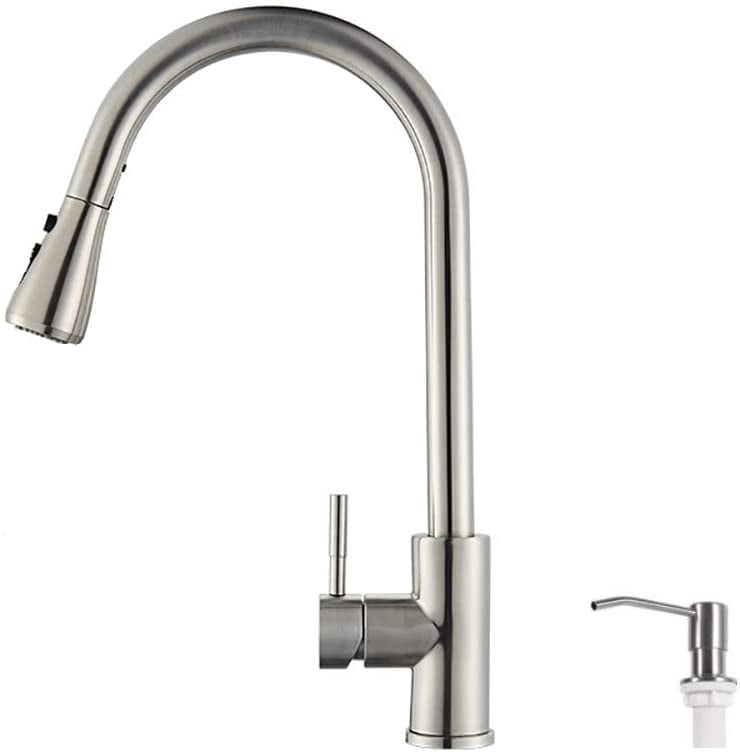 Zovajonia Kitchen Faucet with Pull-Down Sprayer,Stainless Single Handle ...