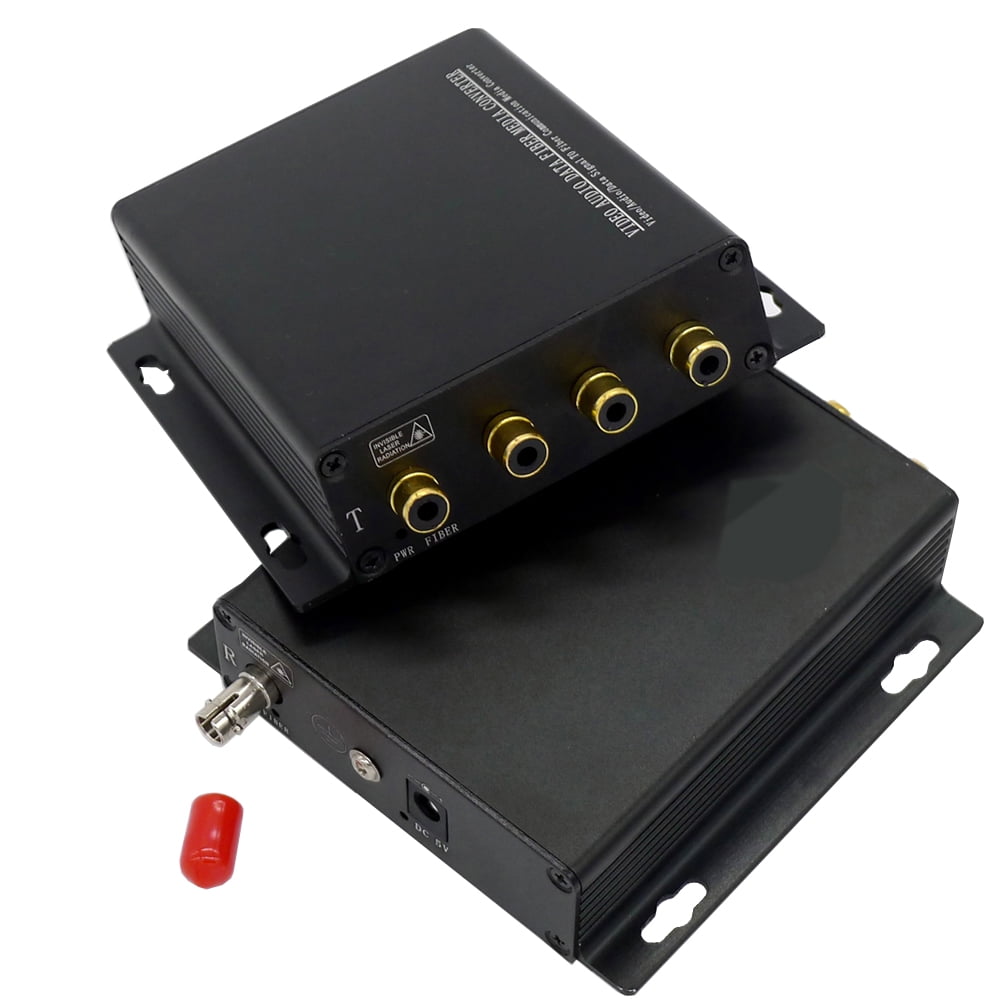 Transwan 4 Ch RCA Audio Over Fiber Extender to 20 Kilometers Single ...