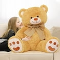MorisMos 4ft Brown Giant Teddy Bear Plush Big Bear Stuffed Animal ...