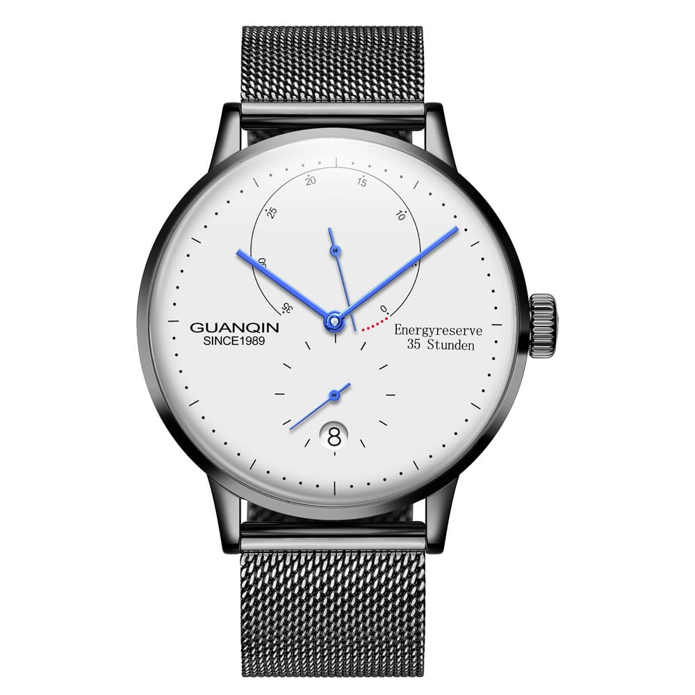 GUANQIN Men Calendar Energy Reserve Analog Automatic Self Winding ...