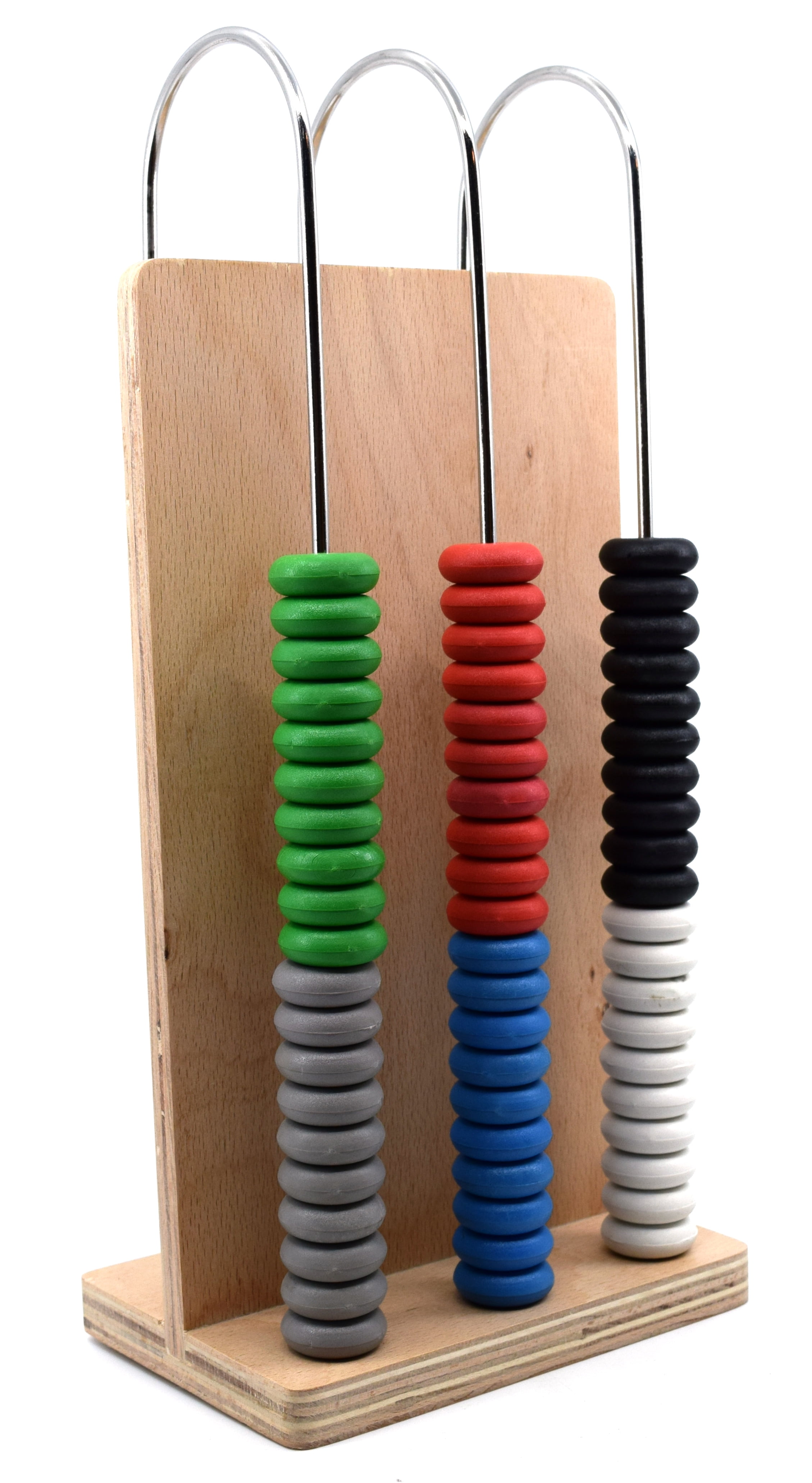 Abacus, 3 U-shaped steel wires, Wooden Frame, Arithmetic Learning and ...