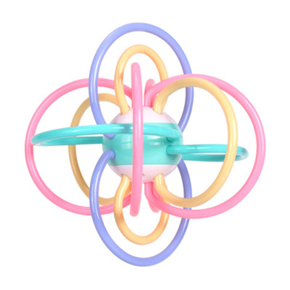 Newborn Baby Rattle Teether Ball Soft Teething Shaker Toy Colorful ...